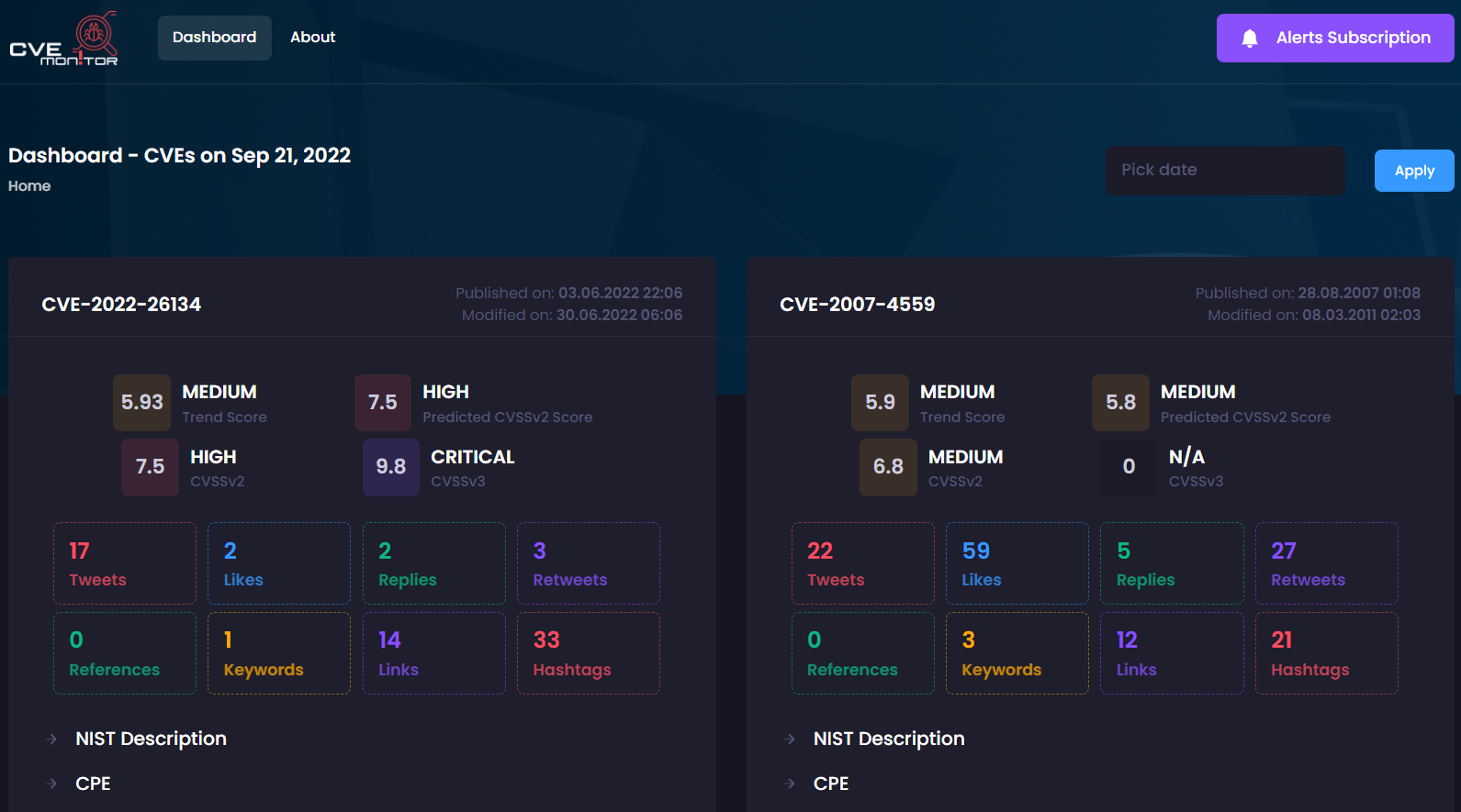 CVE Monitor from Bit Sentinel - DefCamp 2025